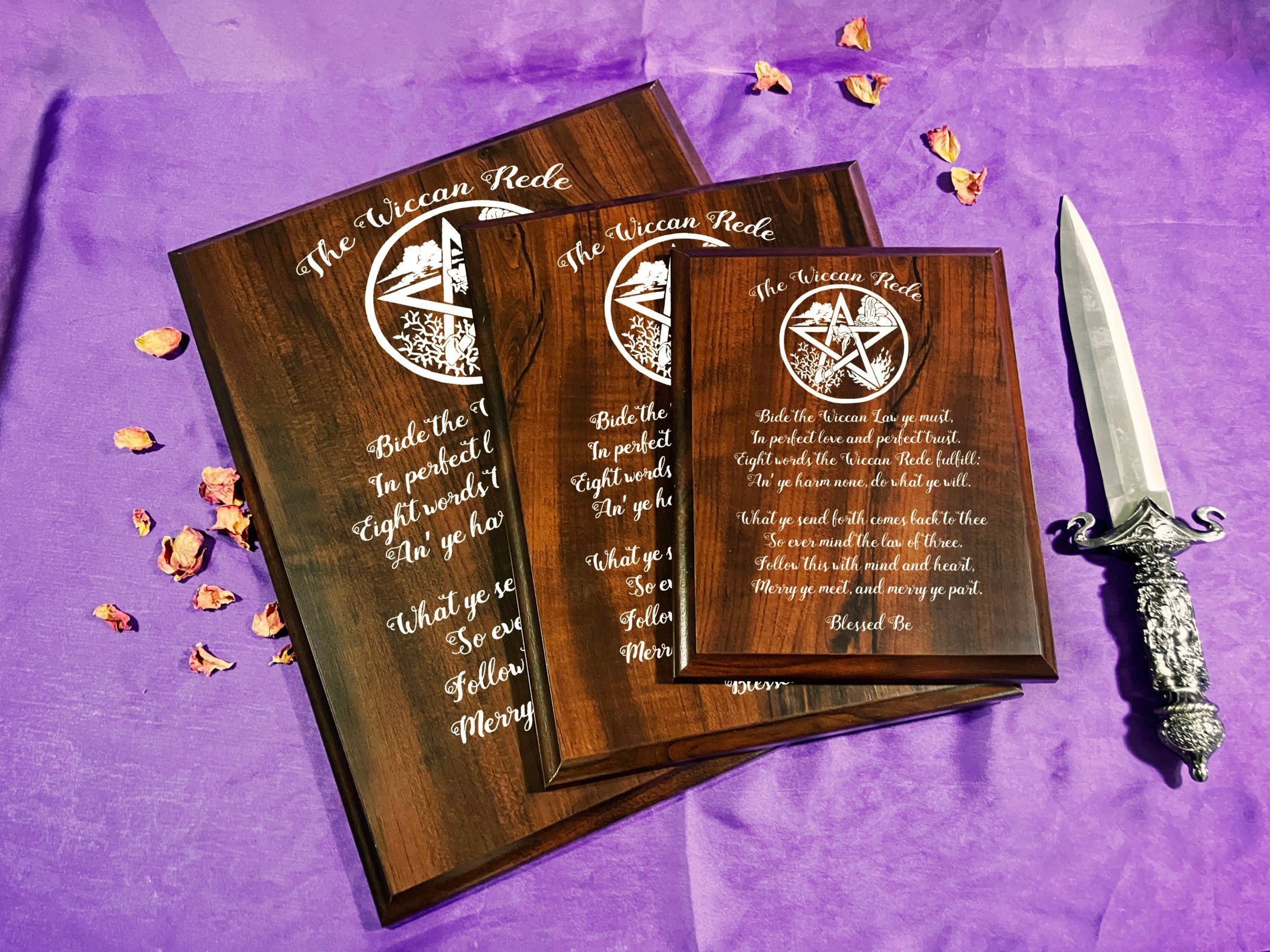 Wiccan Wall Plaques | NeoPagan Home Decor | Rede, Handfasting, Prayers ...