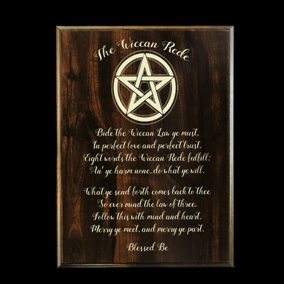 Pagan Wall Plaques | Pagan, Wiccan, Witch Decor | Thrice Round Witch ...